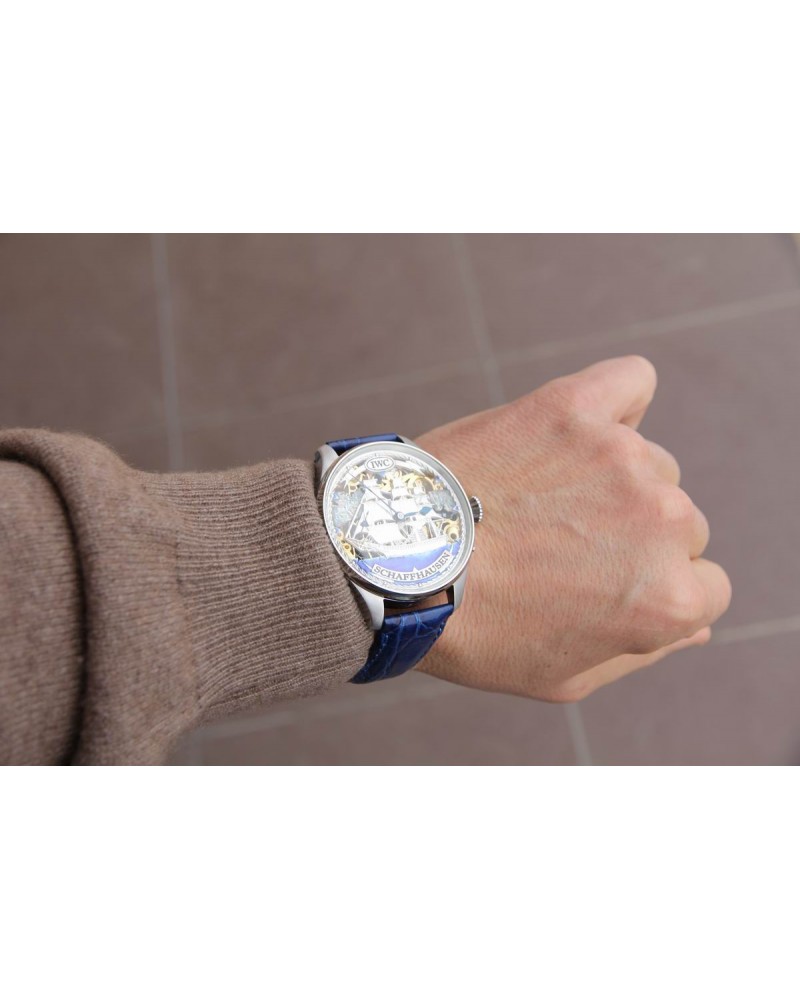 Vintage chronometer IWC Schaffhausen SKELETON WRIST WATCH MOVEMENT THE ...